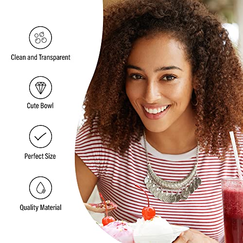 MT Products 8 oz. Clear Plastic Disposable Banana Split Boats/Perfect Size/Great Party Dish (30 Pieces) - Made in The USA