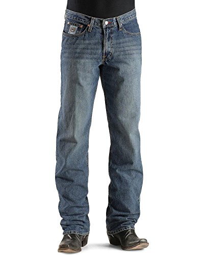 Cinch Men's White Label Relaxed Fit Jean, Medium Stone Wash, 32W x 38L