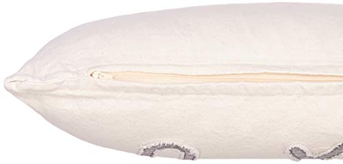 Mud Pie Polyester XOXOXO Washed Canvas Long Pillow 4163015, 1 Count (Pack of 1)