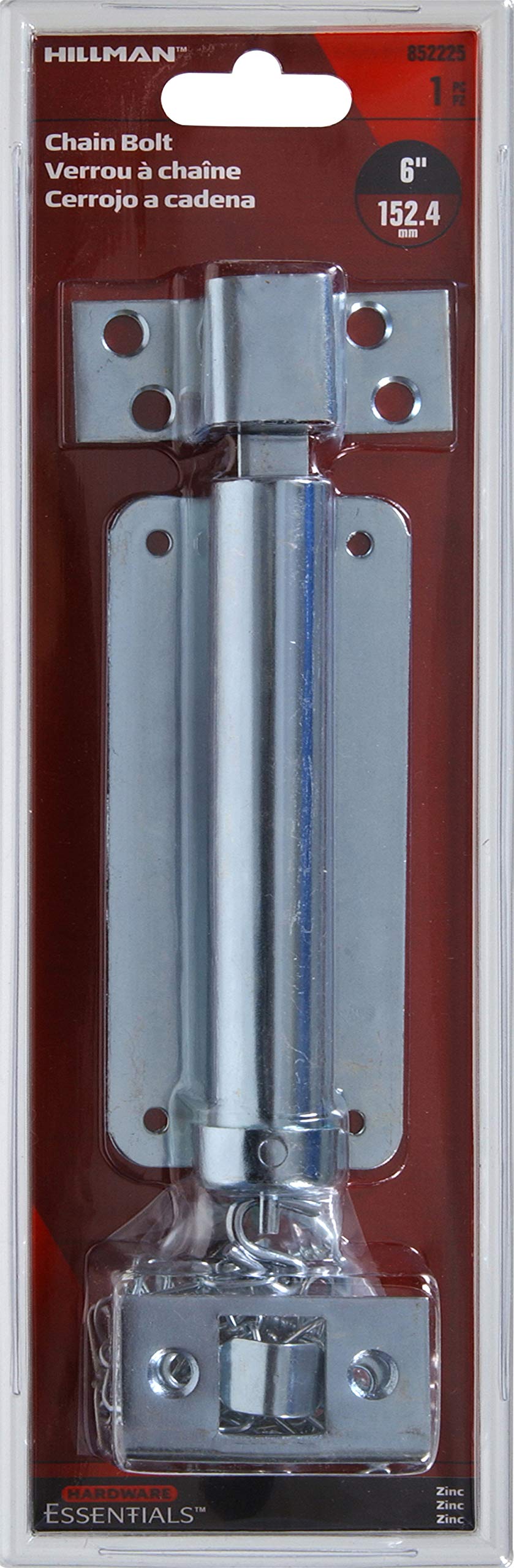 Hillman 852225 Zinc-Plated Chain Bolt 6-Inch