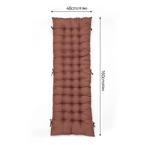 Muellery Rocking Chair Cushion Indoor Patio Soft Cushion Pad 18.9x63in(48x160cm) Brown TPYU134883
