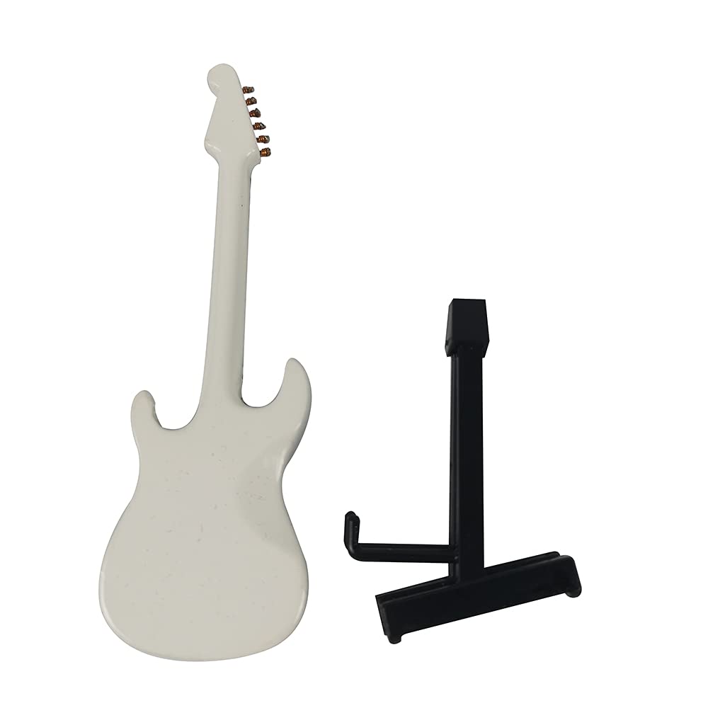 ALANO 10cm white Electric Guitar model electric guitar ornament mini guitar model (GE34W-10-S)