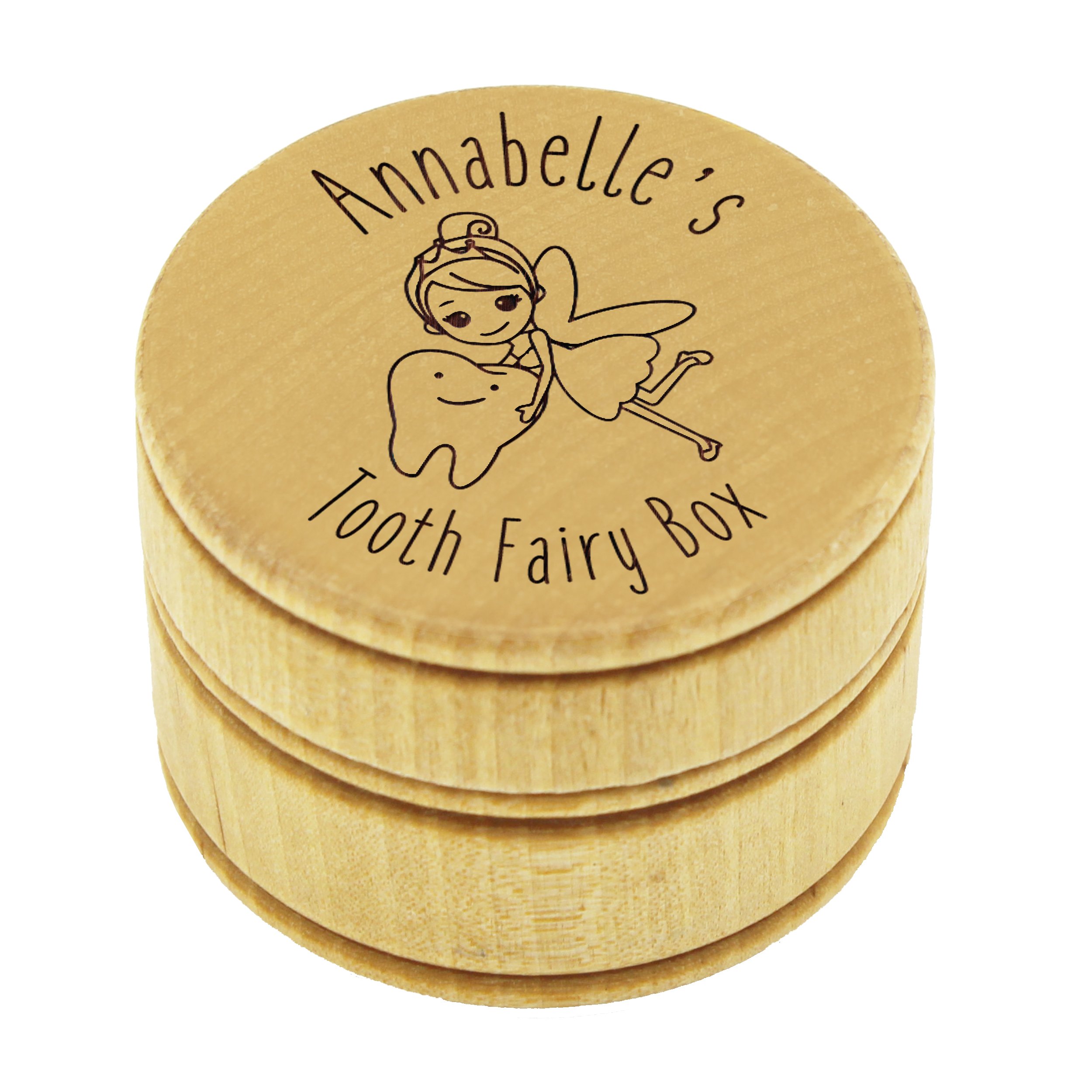 My Personal Memories Custom Personalized Wood Tooth Fairy Keepsake Box Holder for Boy or Girl - Monogrammed and Engraved