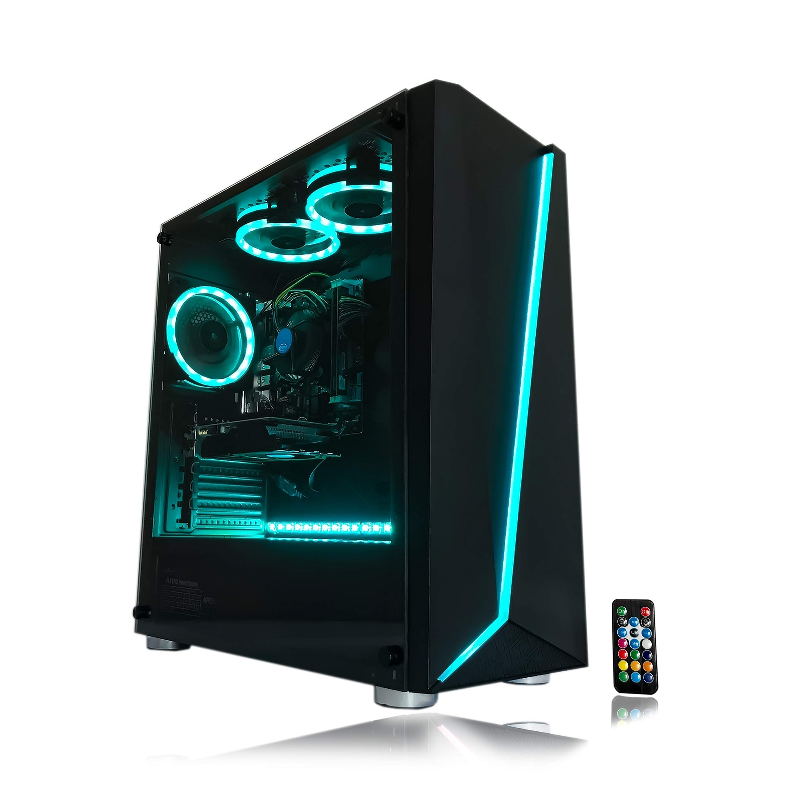 Alarco Gaming PC Desktop Computer Intel i7 3.40GHz,16GB Ram,1TB Hard Drive,Windows 10 pro,WiFi Ready,Video Card GTX 750 4GB, 3 RGB Fans with Remote