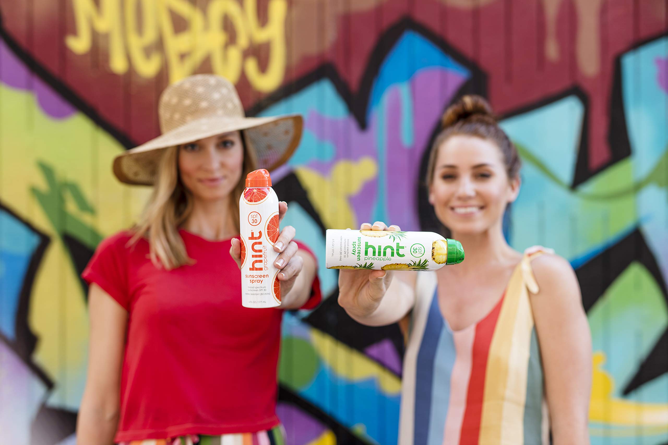 Hint Sunscreen Pineapple, SPF 30, 6 Fl Oz, Oxybenzone Free, Paraben Free, Reef Safe Formula, Compressed Air Spray-on Sunscreen, Water Resistant, Pineapple Scented