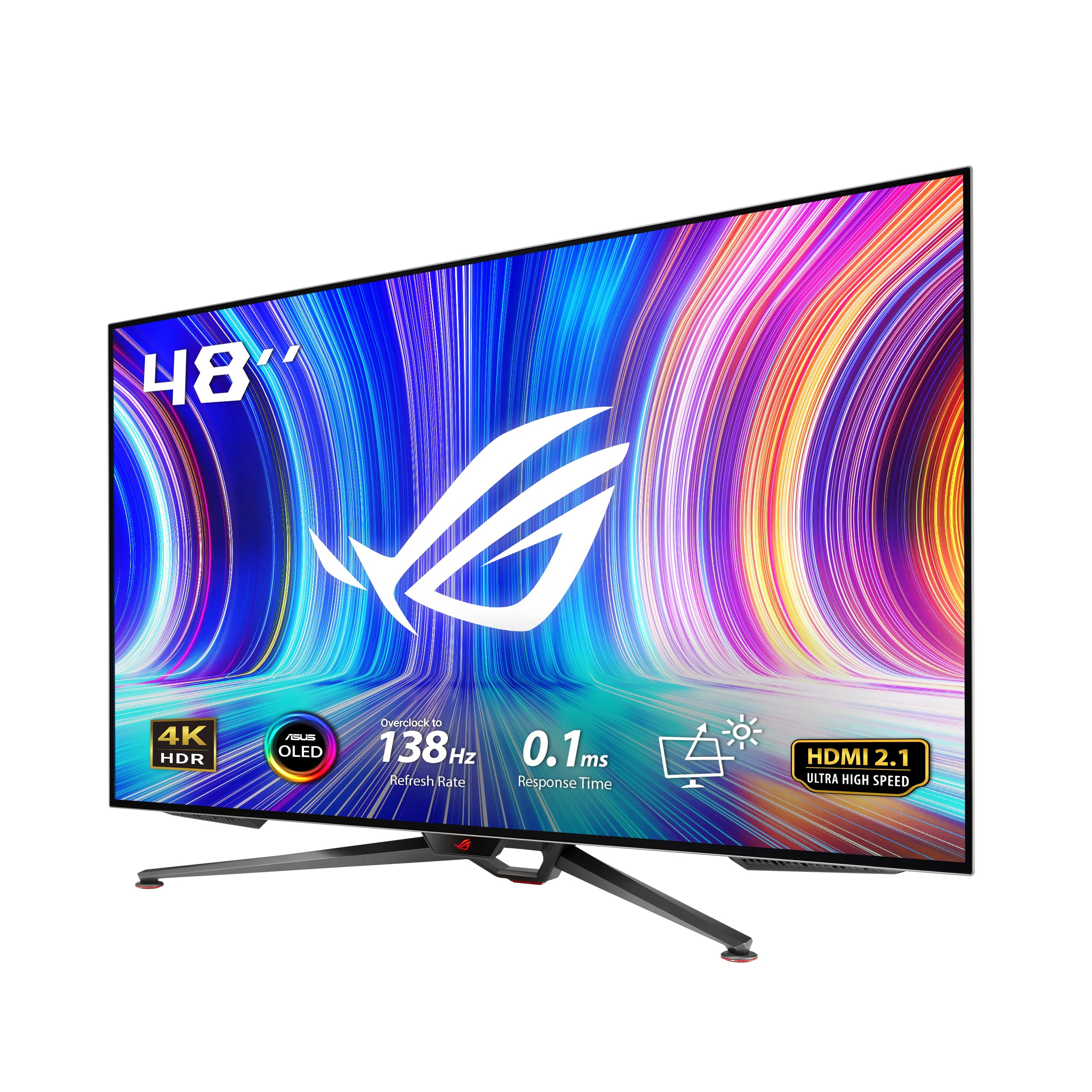 ASUS ROG Swift 47.5” 4K OLED Gaming Monitor (PG48UQ)- UHD (3840 x 2160), 138Hz, 0.1ms, HDMI 2.1, True 10 bit (Renewed)