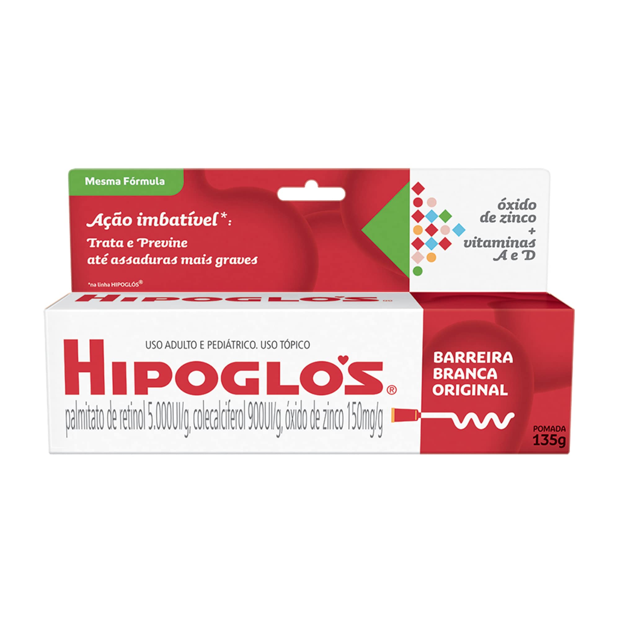 Hipoglos 4.7 Oz (135g) Baby Diaper Rash Cream and Dry Skin Protectant