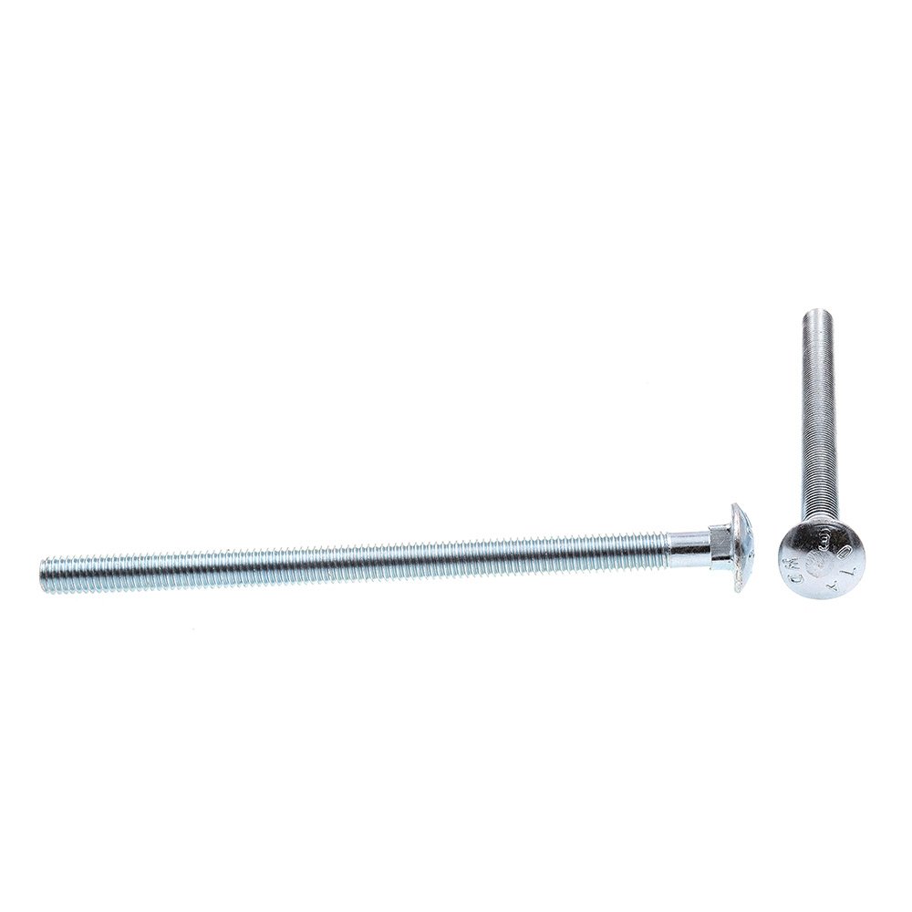 Prime-Line 9064008 Carriage Bolts, 3/8 In.-16 X 6-1/2 In., A307 Grade A Zinc Plated Steel (10 Pack)
