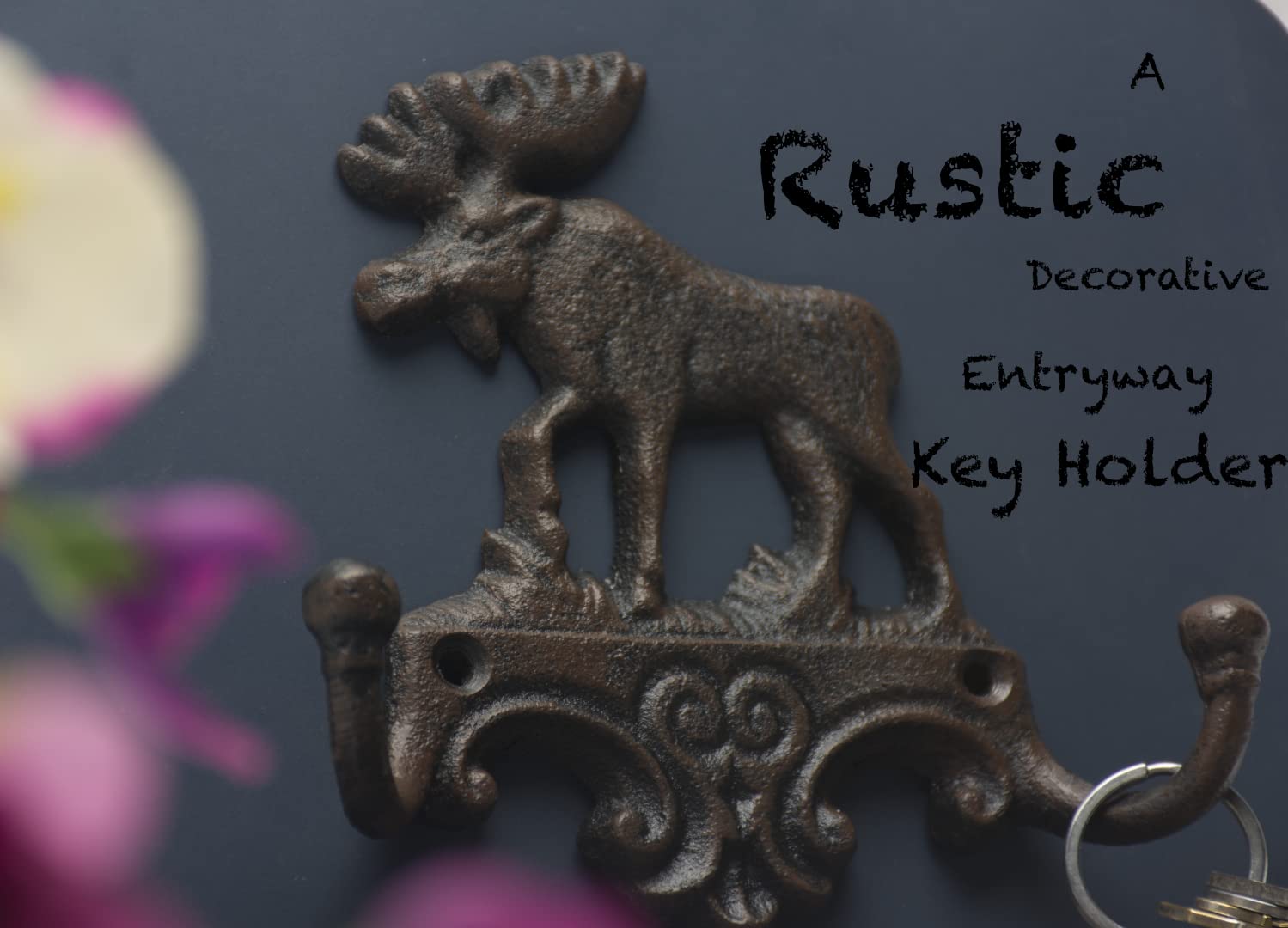 Stelalloy Decorative Wall Hook, Wrought Iron Hooks, Cast Iron Coat Hooks, Deer Antler Décor Wall Hook Animal, Rustic Coat Hooks, Towel Holder, Key Holder Wall, Pool Towel Rack, Patio Décor