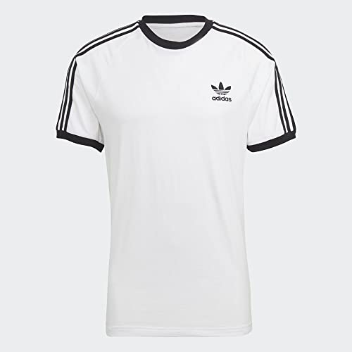 adidas Originals Men's Adicolor 3-stripes Tee, White/Black, Large