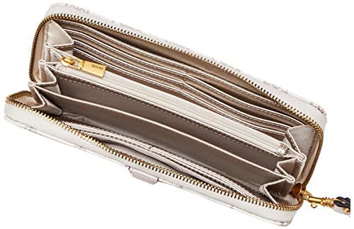 GUESS Briana Large Zip Around Wallet Cream Logo One Size