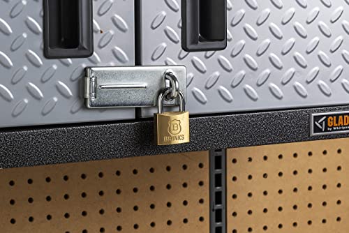BRINKS - 40mm Solid Brass Keyed Padlock with 7/8β Shackle Clearance - Chrome Plated With Hardened Steel Shackle