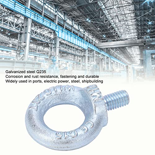 ANBID 5Pcs Lifting Shoulder Eye, White Zinc Steel Lifting Threaded Eyebolt for Industrial Use M16 (Color : M10)