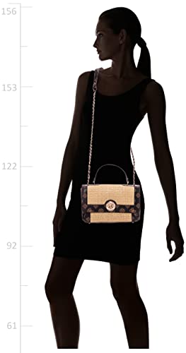 GUESS womens Always Convertible Crossbody Flap, Mocha Logo Multi, one size US