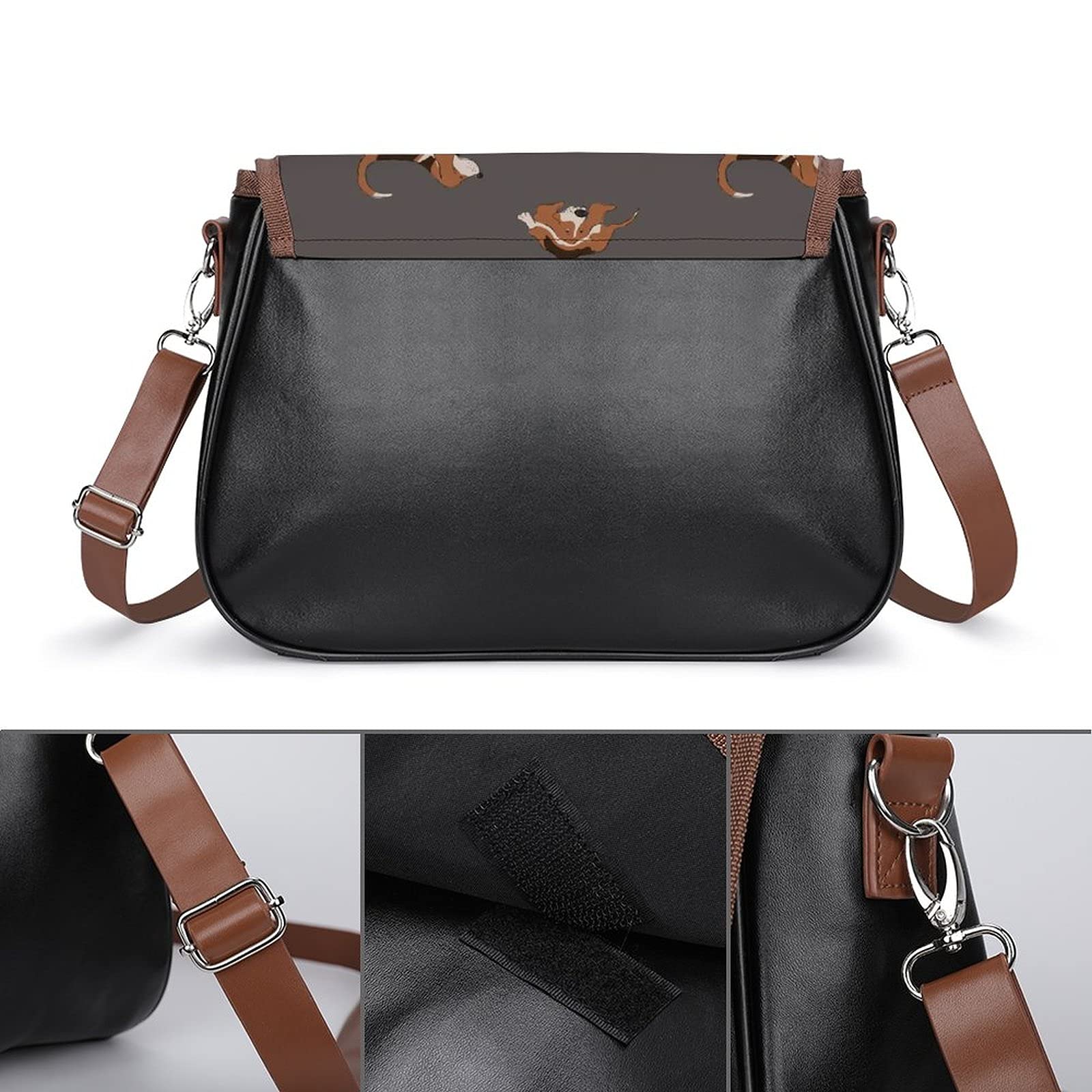 FunnyStar Basset Hound Dog Women's Crossbody Bag Messenger Handbags Purse with Adjustable Shoulder Strap