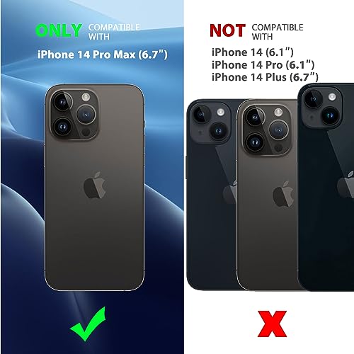 CACOE Magnetic Case for iPhone 14 Pro 6.1 inch-Compatible with MagSafe & Magnetic Car Phone Mount,Anti-Fingerprint TPU Thin Phone Cases Cover Protective Shockproof (Matte Black)