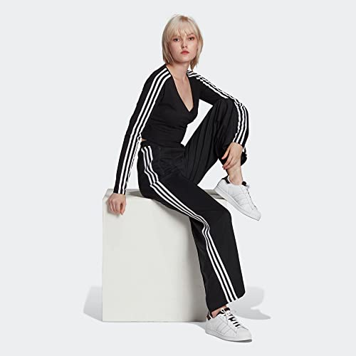 adidas Originals Women's Adicolor Classics Cropped Long Sleeve, Black, Large