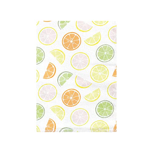 Hudson Baby Unisex Baby Cotton Flannel Burp Cloths Bundle, Citrus Orange, One Size