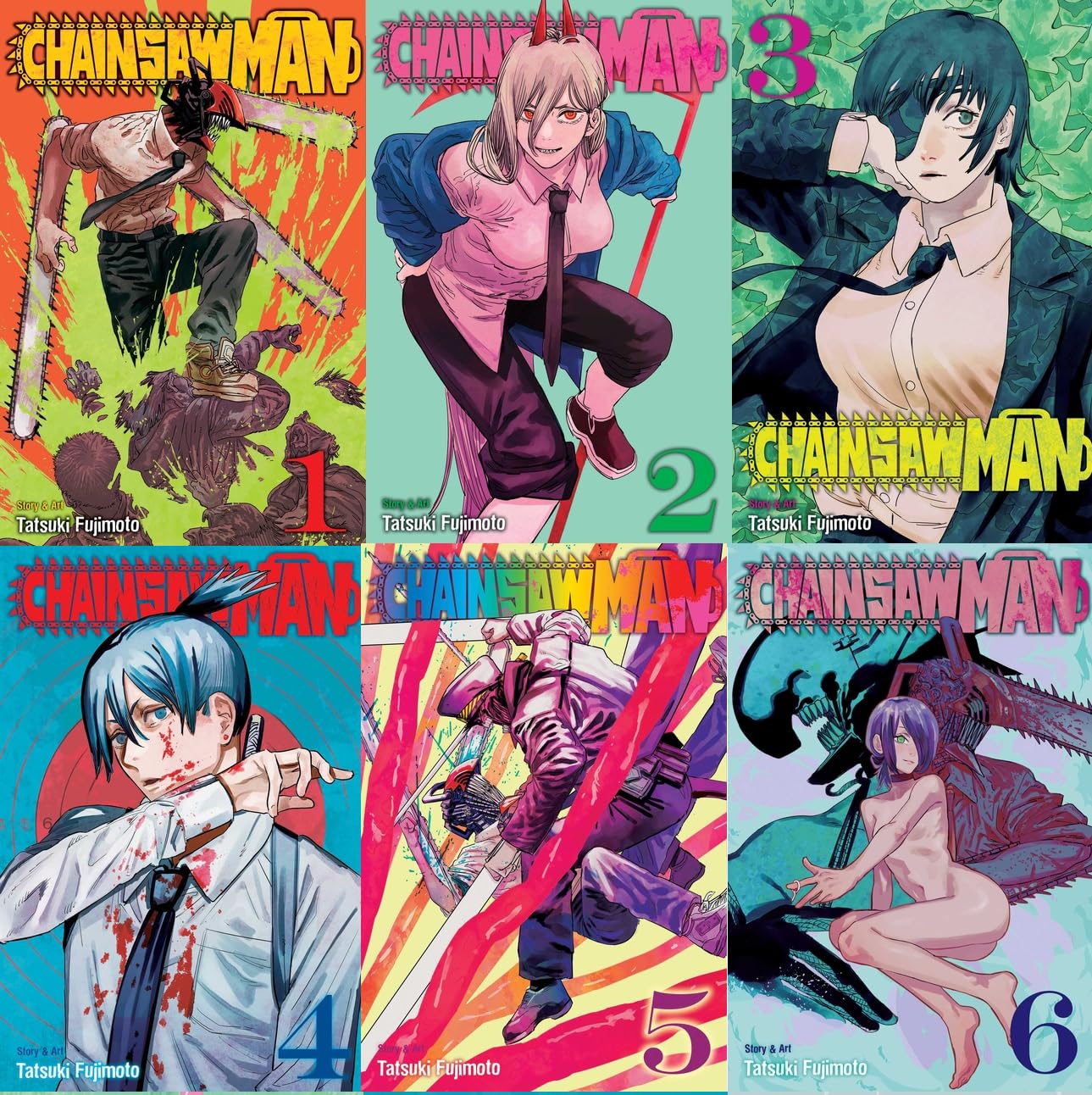 Chainsaw Man Collection 13 book set volumes 1-11 and Tatsuki Fujimoto Before Chainsaw Man: 17-21 and 22-26 by Tatsuki Fujimoto and Kokuyo limited edition notebook