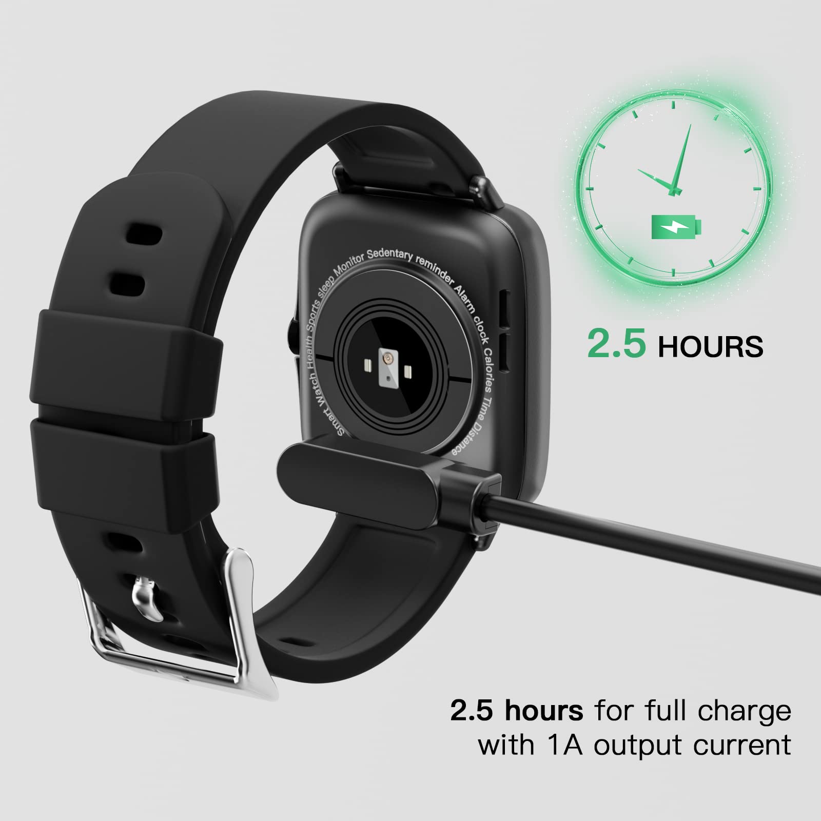 ANDFZ Smart Watch Charger Magnetic, USB Charging Cable Compatible LESHIDO T42Pro CS01 CS02 CS03 CS08 Black Pink Starlight