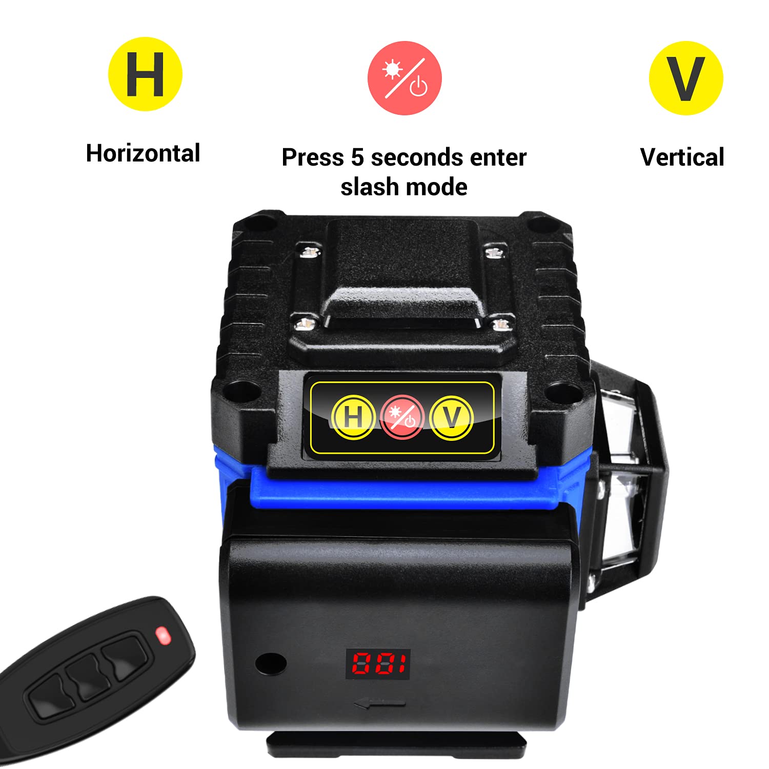 AIRSEE Self-Leveling Laser Level, 2022 Upgrade 3D Green Blue Beam 3x360 Cross Rechargeable 12 Line Laser with Remote Control –Three Plane Leveling Line Laser Level with Tripod Pivoting Base