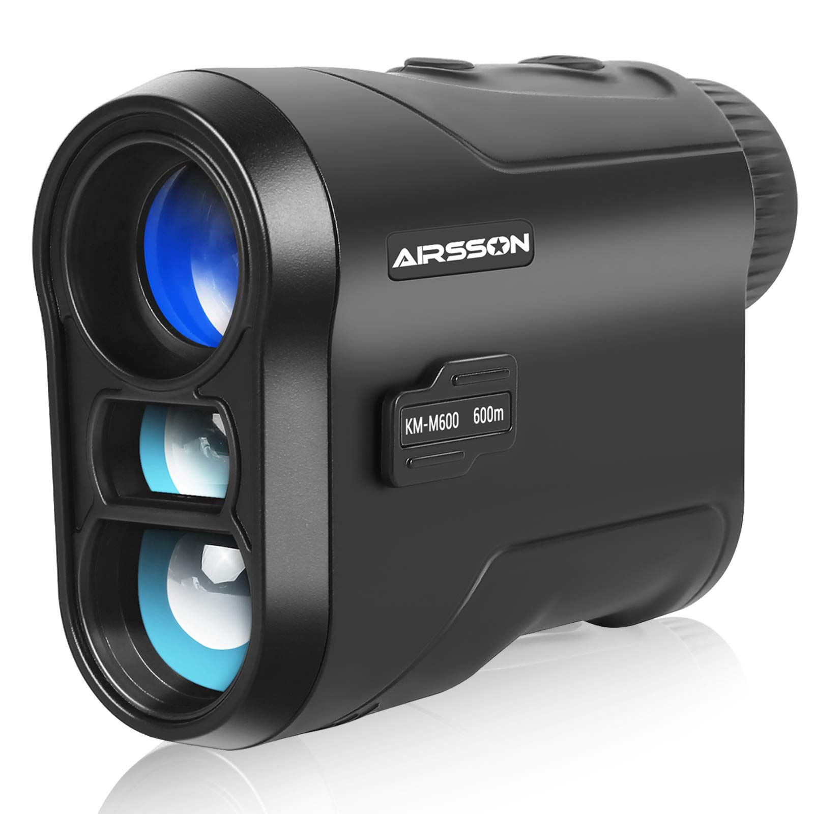 AIRSSON Golf Rangefinder Laser Rechargeable: 650 Yards Range Finder with Slope, 6X Magnification Range Pinseeker Distance Rangefinder for Hunting & Golfing