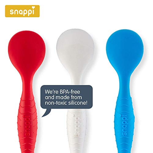 Snappi Baby Ergo Brush Diaper Cream Applicator for a Baby Bum | Medical-Grade Silicone Diaper Rash Cream Bottom Brush Keeps Hands/Fingernails Clean (Azure Blue)