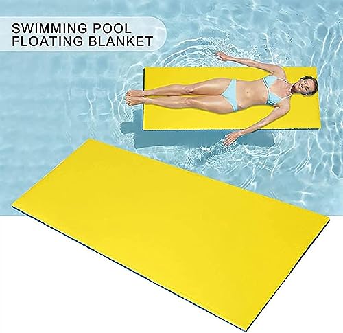 Floating Mat Water Mat Lily Pad with Rolling Pillow Design, Bouncy Tear-Resistant 3-Layer XPE Foam, Roll-Up Floating Island River Rafts (Size : 5.5mx1.8mx2.2cm)