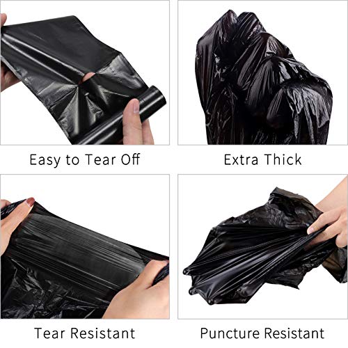 Classycoo Trash Bags, Garbage Bags, 100 Count 6 Gallon [Extra Thick][Leak Proof] Rubbish Bags Wastebasket Bin Liners for Home Office Trash Can Black