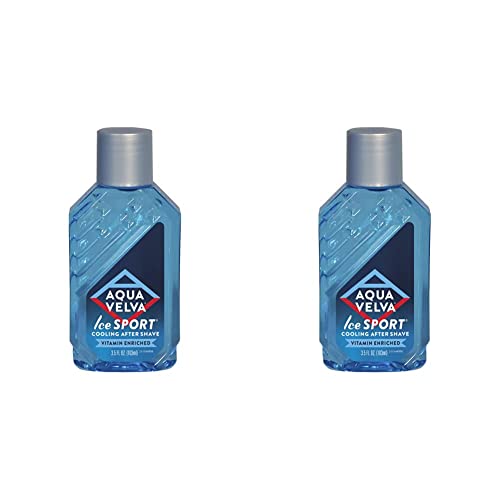 Aqua Velva Cooling Mens After Shave, Ice Sport, Vitamin E and Pro Vitamin B5, Soothes, Cools, and Refreshes Skin- 3.5 Ounce (Pack of 2)