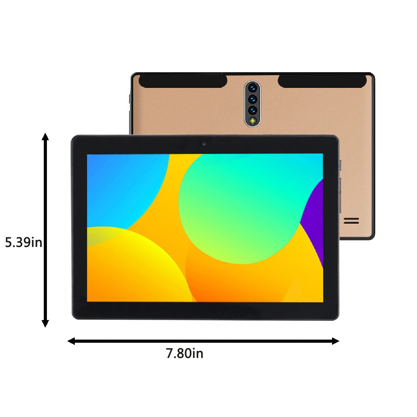 Android 5.1 Tablet, All-New Fire 8" Quad-Core Unlocked Phablet, WiFi Blue-Tooth Kids Tablet, IPS HD Display, Built-in 3000mAh Battery, Dual Sim, Dual Camera, 1G + 16G, US Plug (Gold)
