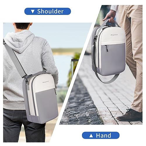 Carrying Case for Steam Deck Console & Accessories, Storage Bag for Asus Rog Ally & Switch,Crossbody Protective Travel Bag Double-layer Backpack with Multi-Pockets For AC Adapter, Docking Station