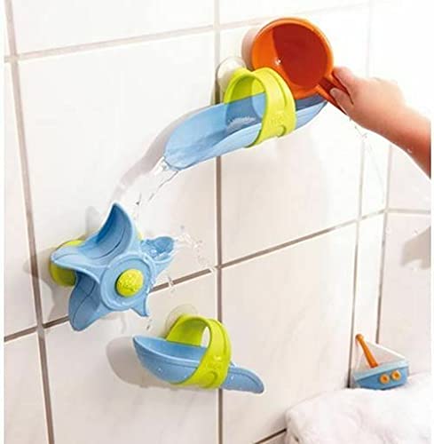 HABA Bathtub Ball Track - 6 Piece Play Set - Fosters Experimentation & Creativity for Ages 3 and Up