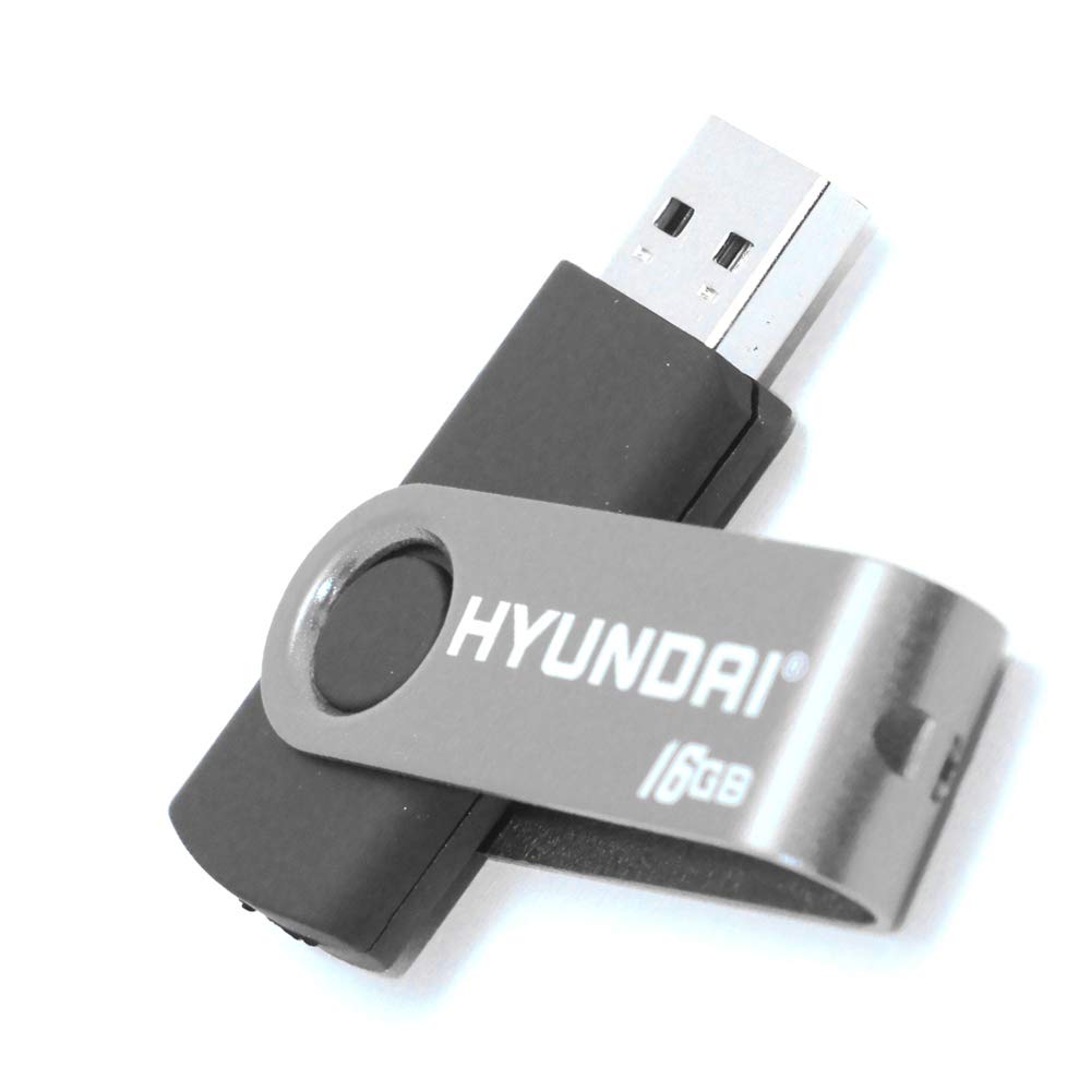 Hyundai 16GB USB 2.0 Flash Drive - Max. Read Transfer Rate 10MB/S and Max. Write Transfer Rate 3MB/S [Silver] Components U2B/16GS
