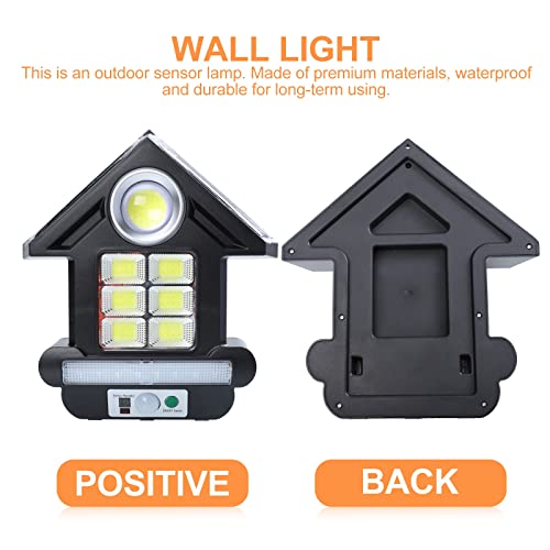 ibasenice 1 Set of Solar Sensor Wall Lamp Outdoor Street Garden Lighting Lamp for Home