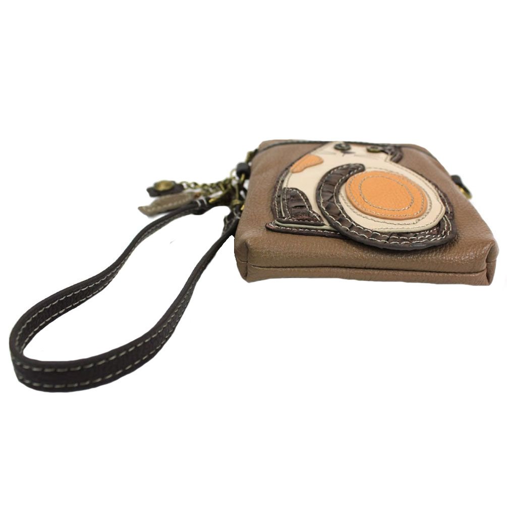 Chala Cat Cellphone Crossbody Handbag - Convertable Strap, Cat Lovers Gift (Brown)