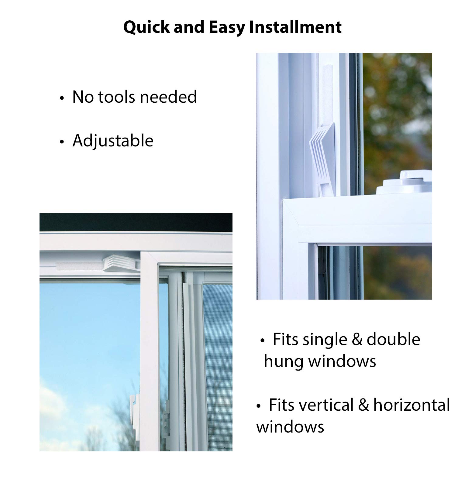 Window Wedge | Made in USA |, Window Stopper to Baby Proof and Child Proof Providing Safety for Baby, Window Security and Overall Better Home Security (4 Total, 2 Two Packs)