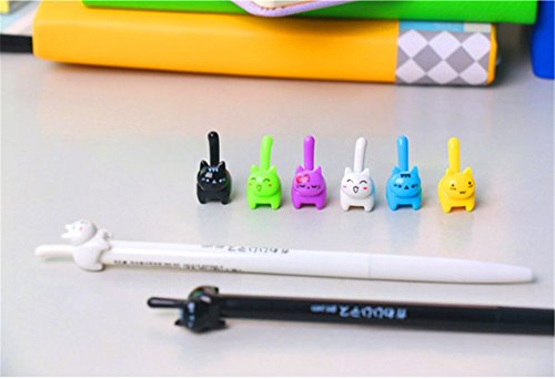HIPGCC Cute Pens Kawaii Pen Cute Cat Pens 0.5 mm Gel Pens Black Ball Point Pens for School Office Suppliesā¦