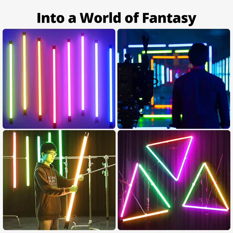 Godox TL120 TL120-K4 Pavo Tube Light RGB Color Photography Light Handheld Light Stick with APP Remote Control for Photos Video (TL120-KIT4)