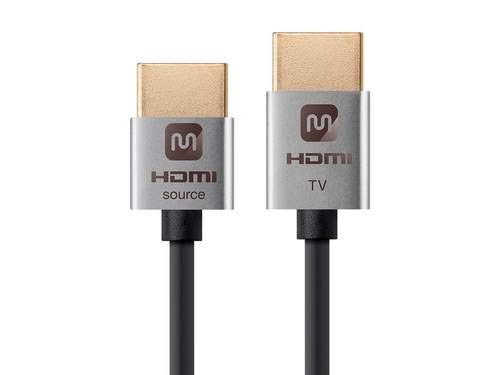 Monoprice 114196 HDMI High Speed Active Cable - 15 Feet - Black, 4K@60Hz, 18Gbps, HDR, 36AWG, YUV 4:4:4 - Ultra Slim Active Series