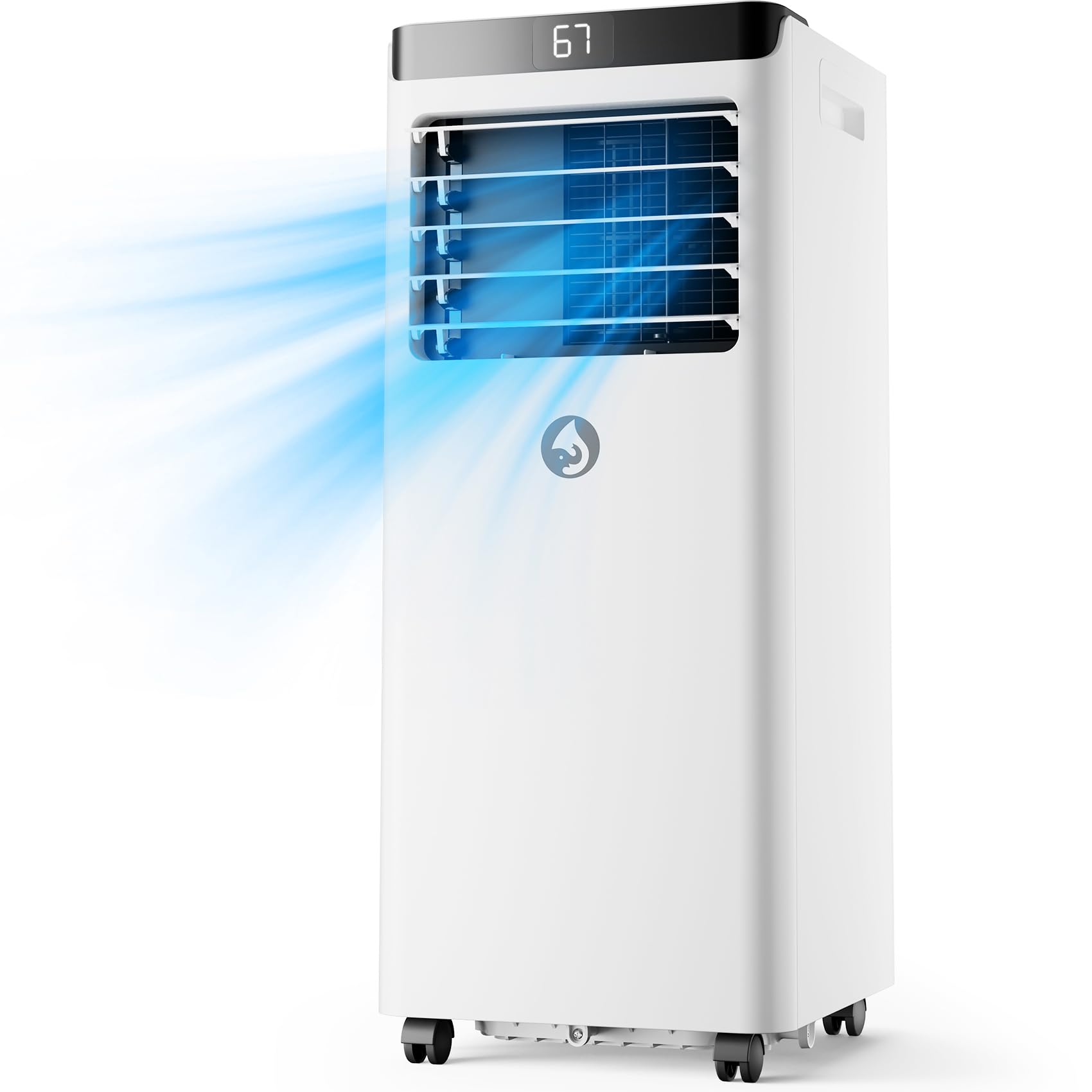 ANDTE 10,000 BTU Portable Air Conditioners with Remote Control, Room Portable AC up to 400 Sq. Ft, 2 Speed Fan with 3 Mode, Remote Control