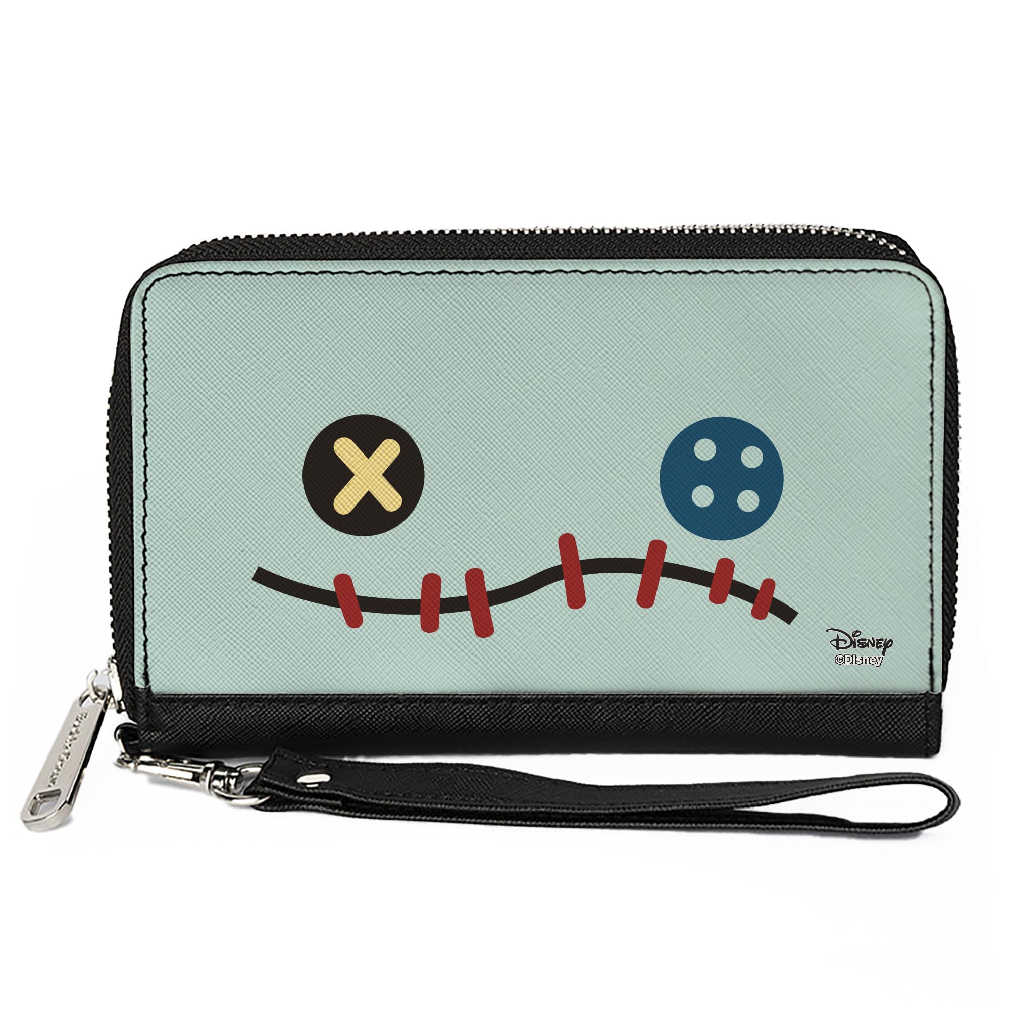 Buckle-Down Women's PU Zip Around Wallet Rectangle-Lilo & Stitch, 7.5"x4.5"