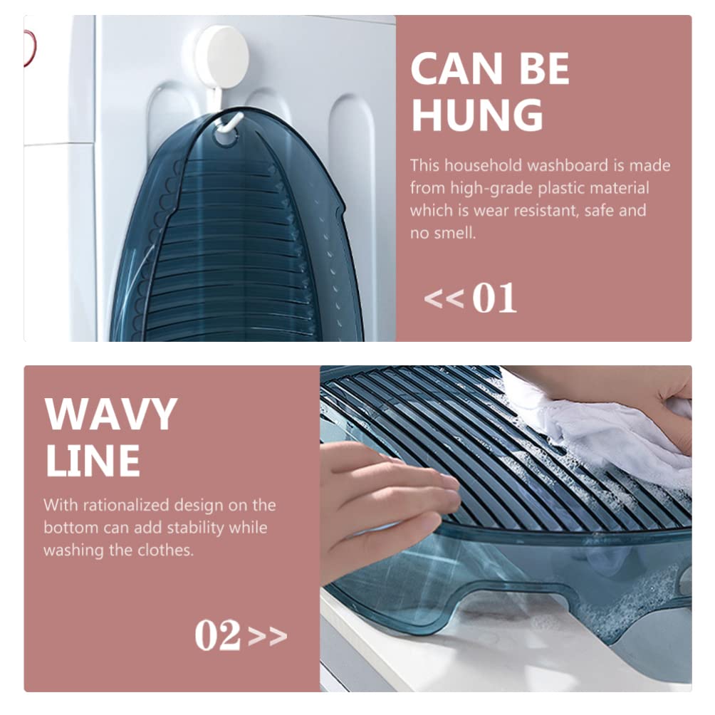 Cabilock Washing Washboard Baby Clothes Washboard Dormitory Washboard Home Scrubbing Board Non- Slip Socks Underwear Washboard Laundry Supply