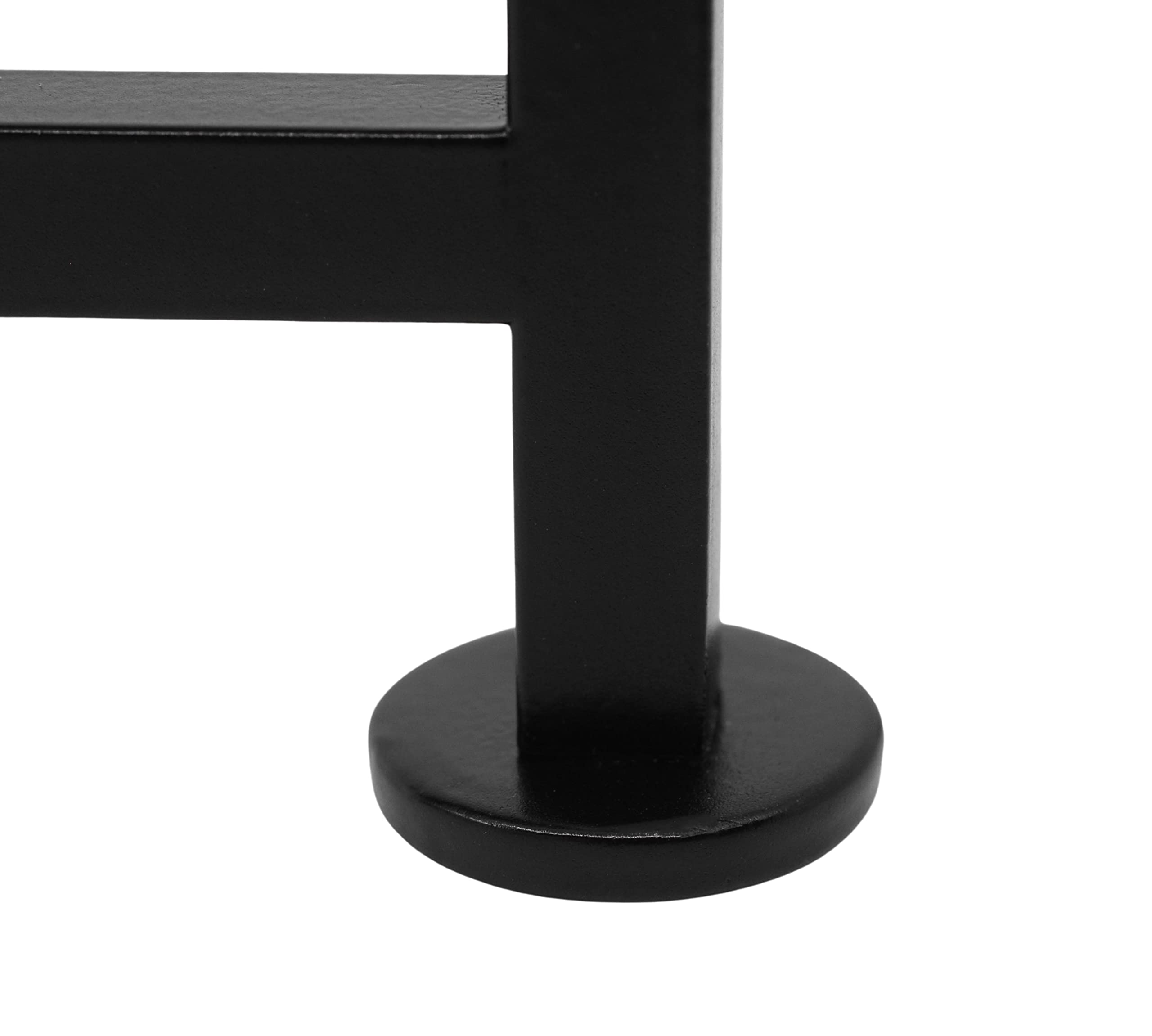 Teak Tuning Fence Style, L-Shaped Fingerboard Rail, 11" - Custom Designed by Teak Tuning - Premium Solid Steel Construction, Matte Powder Coated Finish in Black - Superior Non-Slip Foam Feet
