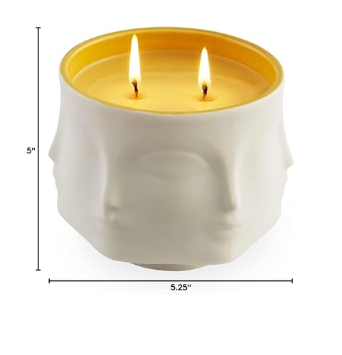 Jonathan Adler Muse Couleur Pamplemousse Candle, White/Yellow 5 25 inch