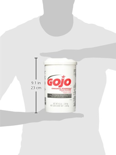 GOJO ORIGINAL FORMULA Hand Cleaner, Fragrance Free, 4.5 lb Heavy Duty Waterless Hand Cleaner Canister for GOJO Crème Style Dispenser – 1115-06