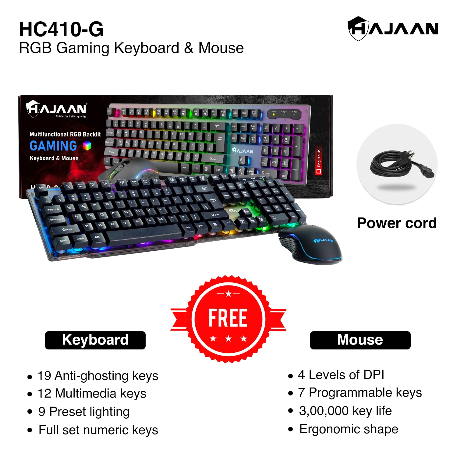 HAJAAN Breeze Gaming Desktop Tower PC with 24 Inch Gaming Monitor- Intel Core i3-10100F Processor 3.6GHz, 16GB DDR4 RAM, 512GB SSD, GeForce GT 1030 2GB, Gaming Headset, Windows 11 Pro