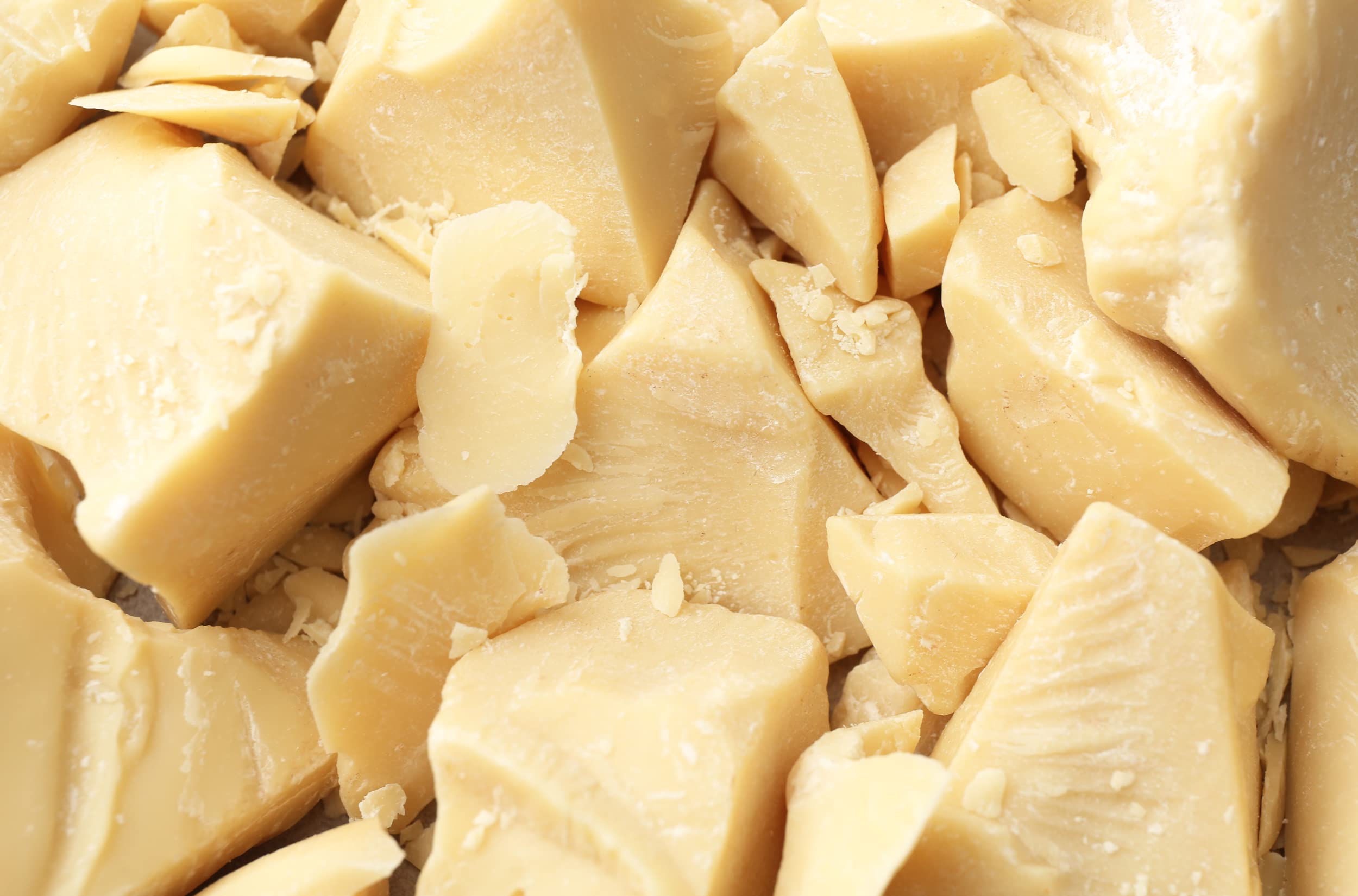 Raw Cocoa Butter 5 lbs. Bulk - 100% Pure Natural Unrefined FOOD GRADE Arriba Nacional Cacao Bean, Great For Chocolate Making, Soap, Lip Balm and Moisturizer For DIY Body Butters