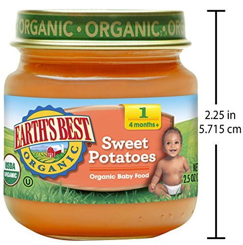 Earth's Best Organic Stage 1 Baby Food, Sweet Potato, 2.5 oz. Jar