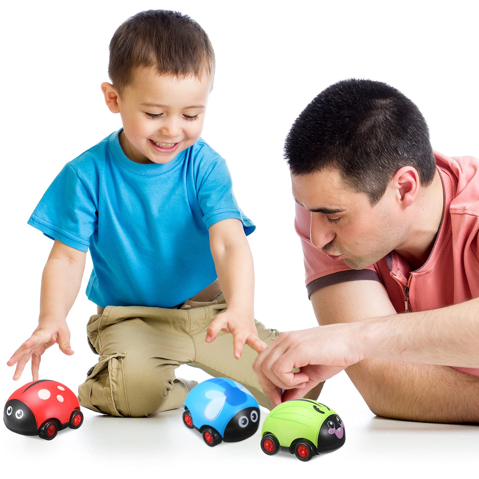 Skylety 6 Pieces Animals Pull Back Cars Friction Powered Push and Go Back and Forth Vehicles Car Toys Friction Powered Vehicle Playset Toys